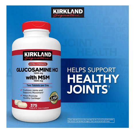 Kirkland Signature Glucosamine With MSM 375 Tablets Carlo Pacific