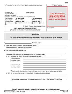 Fillable Online Solano Courts Ca You Must Fill Out And File A Separate
