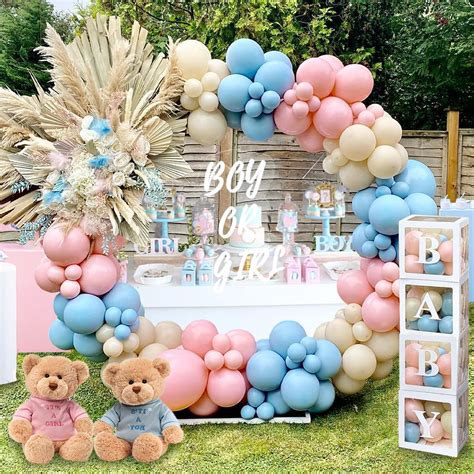 Buy Diy Gender Reveal Party Decorations Pcs Pink And Blue Balloons