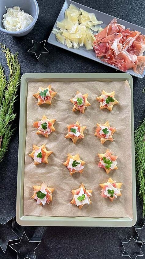 Blätterteig Serrano Sterne Weihnachtsrezept Fackelmann