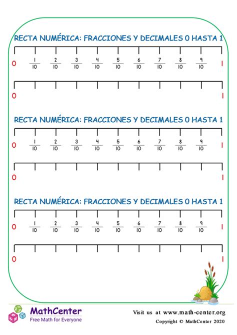 Ejercicios De Fracciones Y Decimales En La Recta Numerica Odica Porn