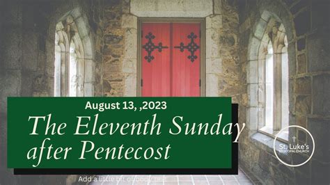 Th Sunday After Pentecost Youtube