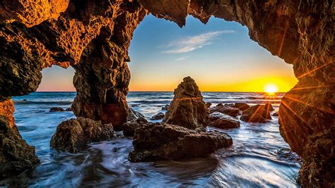 HD Wallpaper Earth Cove California Coast Coastline Ocean Rock