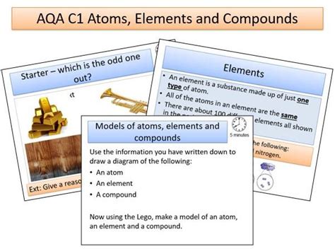 Aqa C Atoms Elements And Compounds Triple And Trilogy Teaching