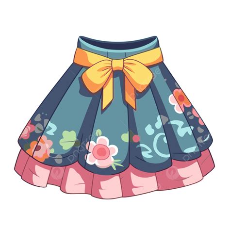 Gambar Clipart Skirt Kartun Skirt Gaya Anime Vektor Skirt Seni Klip Kartun Png Dan Vektor