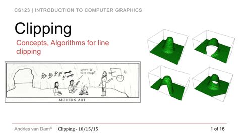 clipping concepts algorithms for line clipping cs123 introduction to computer graphics