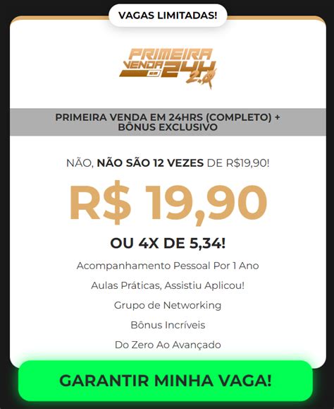 Curso Primeira Venda Em 24 Horas Ou R 20 00 No Pix