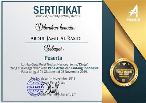 7 Contoh Sertifikat Penghargaan Disertai Fungsi Dan Cara Buat