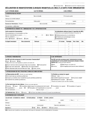 Remplissable En Ligne Phac Aspc Gc D Claration De Manifestations