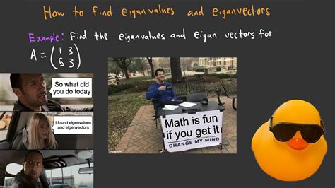 how to find eigenvalues and eigenvectors youtube