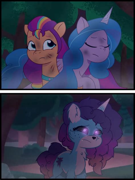 3347590 Safe Artist Bluemario11 Izzy Moonbow Misty Brightdawn