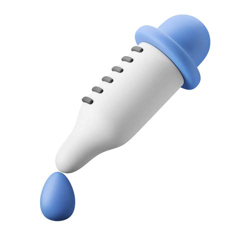 Pasteur Pipet Druppelaar Met Vloeistof Laten Vallen 3d Icoon