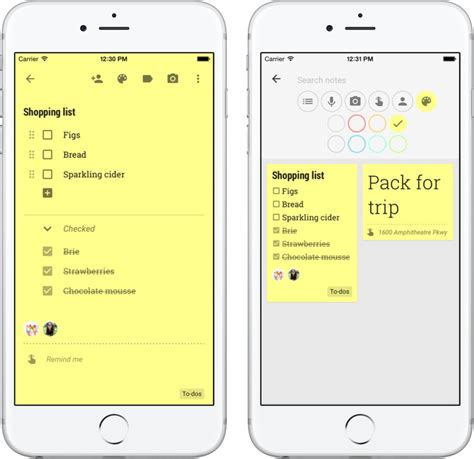 Google Keep Templates