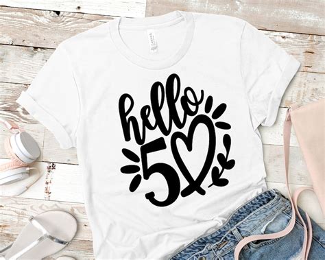 Hello Fifty Svg 50th Birthday Svg Hello 50 Svg 50 Years Old Etsy