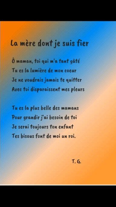 Po Me Pour Sa Maman En Poeme Anniversaire Maman Poeme Maman