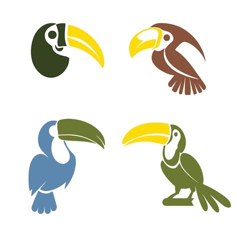 Premium Vector A Toucan With A Large Beak And A Large Yellow Beak
