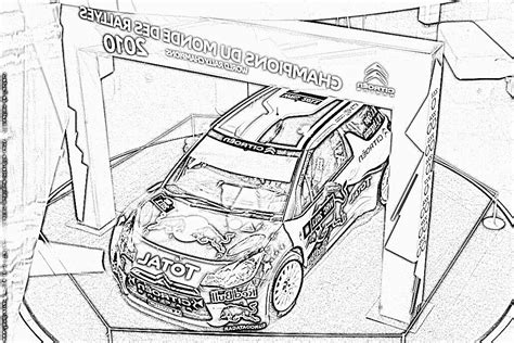 Coloriage Voiture Rallye Facile
