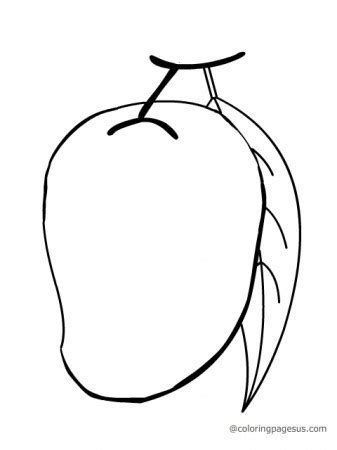 Mango Tree Coloring Page Drawing Coloring Nation