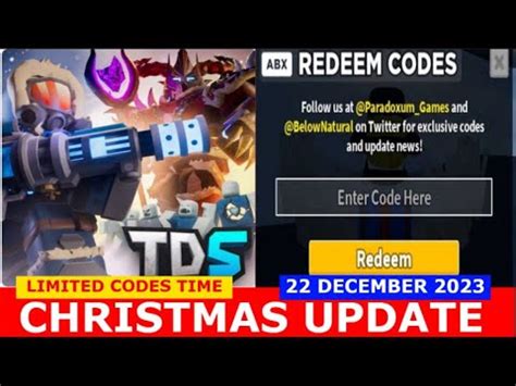 New Update Christmas Update Tower Defense Simulator Roblox Limited