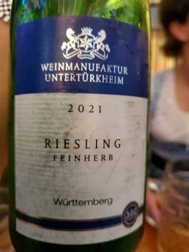 Weinmanufaktur Untertürkheim Riesling Feinherb Vivino US