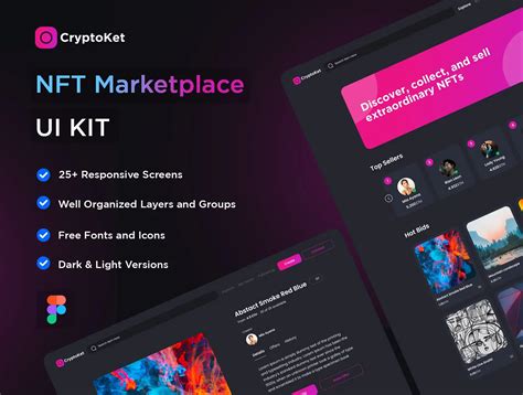 Figma Free NFT Crypto Marketplace UI Kit Figma Free UI Resources