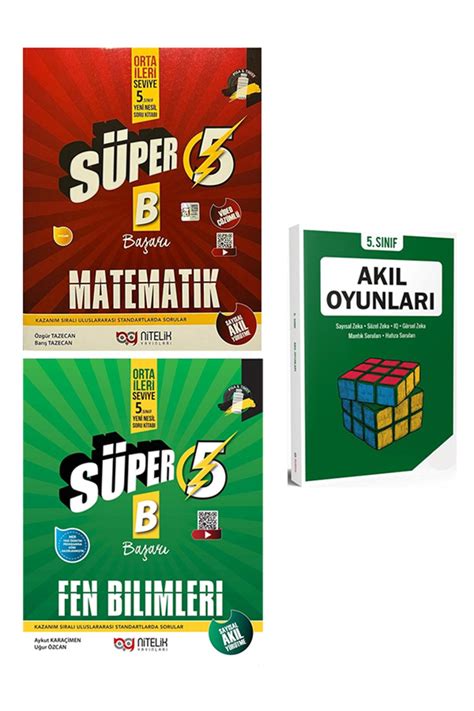 Nitelik Yayınları 5 SINIF SÜPER B YENİ NESİL MATEMATİK FEN BİLİMLERİ