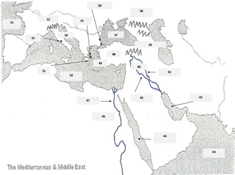 Mediterranean Map Diagram Quizlet