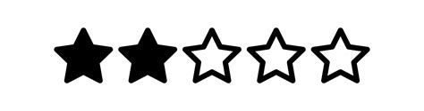 Two Stars Rating Vector Illustration For Any Purposes Vector