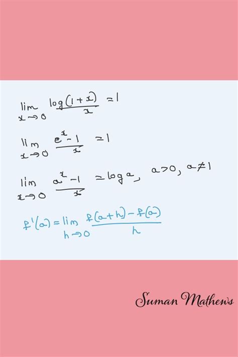 formulas of exponential limits logarithmic functions exponential