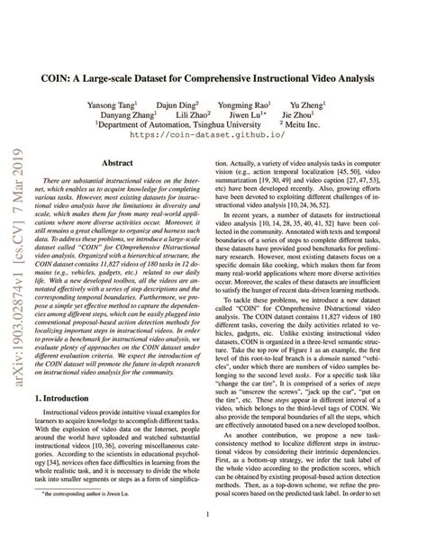 coin a large scale dataset for comprehensive instructional video analysis deepai