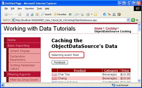 objectdatasource vb 를 사용하여 데이터 캐싱 microsoft learn