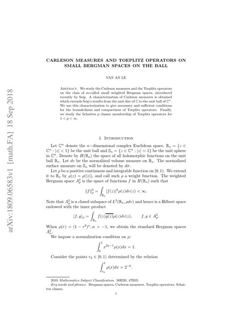 pdf carleson measures and toeplitz operators on small bergman spaces on the ball