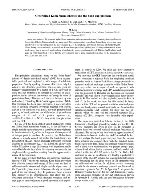khon sham equation pdf density functional theory hartree fock method