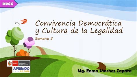 Convivencia Democrática y Cultura de la Legalidad DPCC 5to de