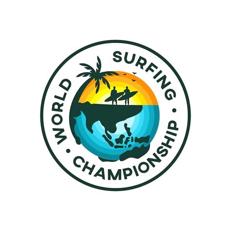 Surfistas Assistindo O P R Do Sol Em Uma Ilha Uma Silhueta De Mapa
