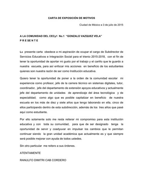 PDF CARTA DE EXPOSICIÓN DE MOTIVOS cecyt1 ipn mx CARTA DE