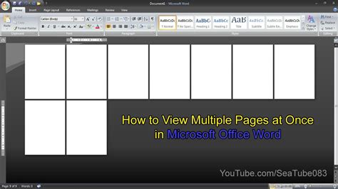 How To View Multiple Pages At Once In Microsoft Office Word Youtube