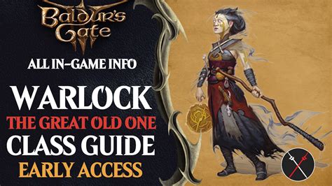 Baldurs Gate 3 The Great Old One Warlock Build Guide Fextralife