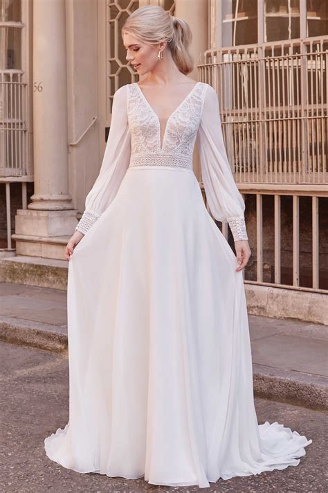Adore By Justin Alexander Style 11235 Chiffon A Line Wedding Dress