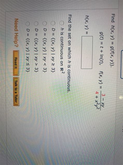 solved find h x y g f x y g t t in t f x y