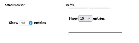 Css How To Change The Colour Of The Show Entries Dropdown Menu In DT
