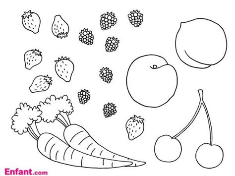 Coloriages de printemps fruits et légumes