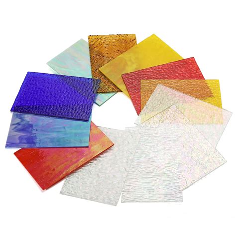 12 Sheets Iridescent Stained Glass Sheets 4x6 Inch Bright Etsy
