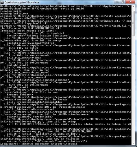 Unknown Encoding Unicode Internal Error Is Observed When Trying To
