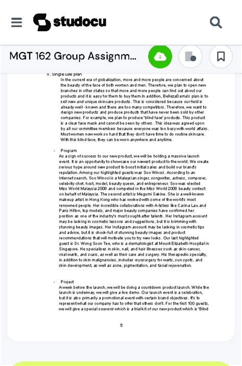 MGT 162 Group Assignment MGT 162 Fundamentals OF Management Group