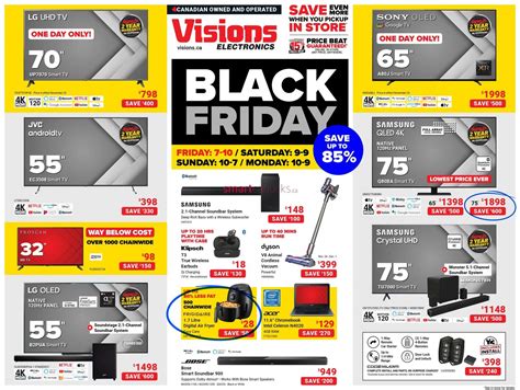 Visions Electronics Black Friday Flyer November 25 To December 1 2022