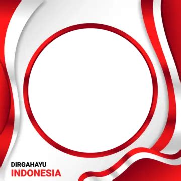 Twibbon Circle Of Indonesia Independence Day 17 August 2023 With Red