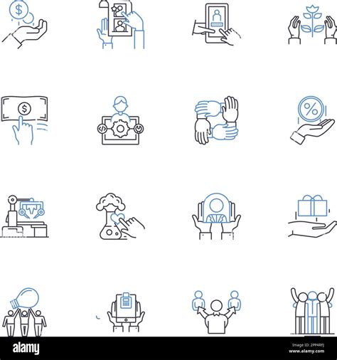 Inspection Line Icons Collection Evaluation Assessment Examination