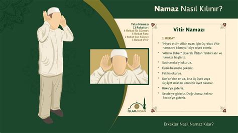 Vitir Namazı Nasıl Kılınır Erkekler için Vitir Namazının Kılınışı