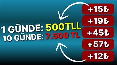 1 GÜNDE 500 TL PARA KAZANMAK ÇALIŞMADAN PARA KAZANMA İNTERNETTEN